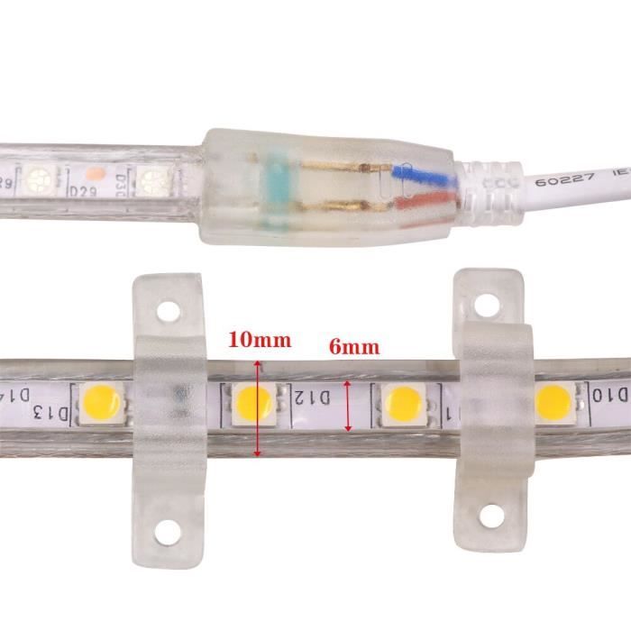 BANDE LED,blanc chaud-UK Plug-12m--Bande Diode lumineuse'extérieur ...