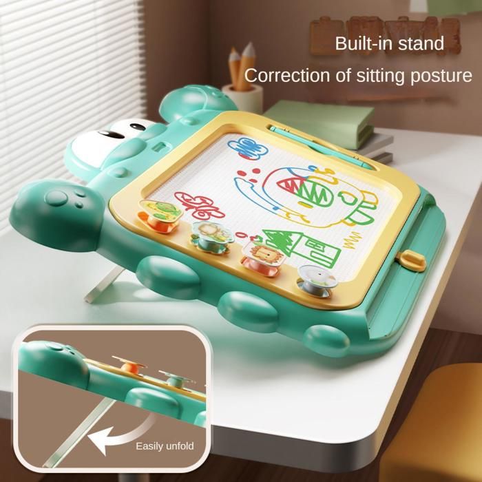 Vert Grand tableau de dessin magnétique pour enfants avec tampons ...