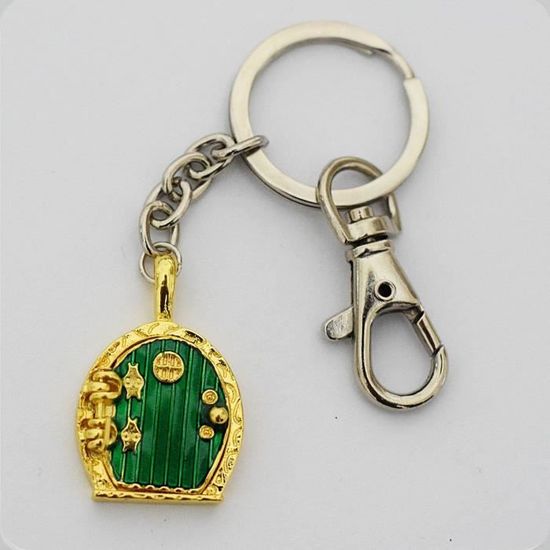 Vert Hobbit Médaillon Keychain - Hobbit Trou Porte - Seigneur des ...