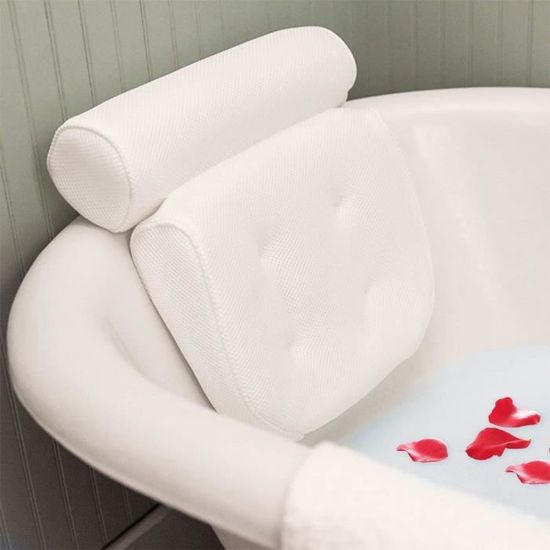 Coussin de Bain, Oreiller de Bain avec Ventouses, Ergonomique Home ...