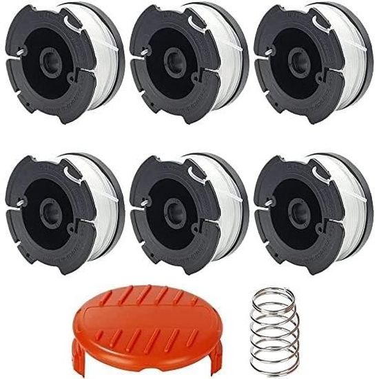 A6481 A6485 Bobine Pour Débroussailleuse Black And Decker Lot De 6 Bobines 1 Couvercle Et 1 ...