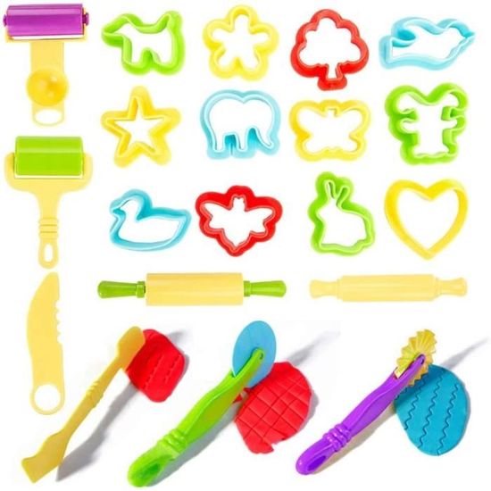 20 pièces Outils Pâte À Modeler 3 4 5 6 7 8 Ans, Kit d'outils de Pâte à ...
