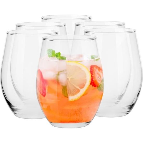 Grand Verre À Eau 624 Ml Lot De 6 Verres À Vin Verre Cocktail Verre ...