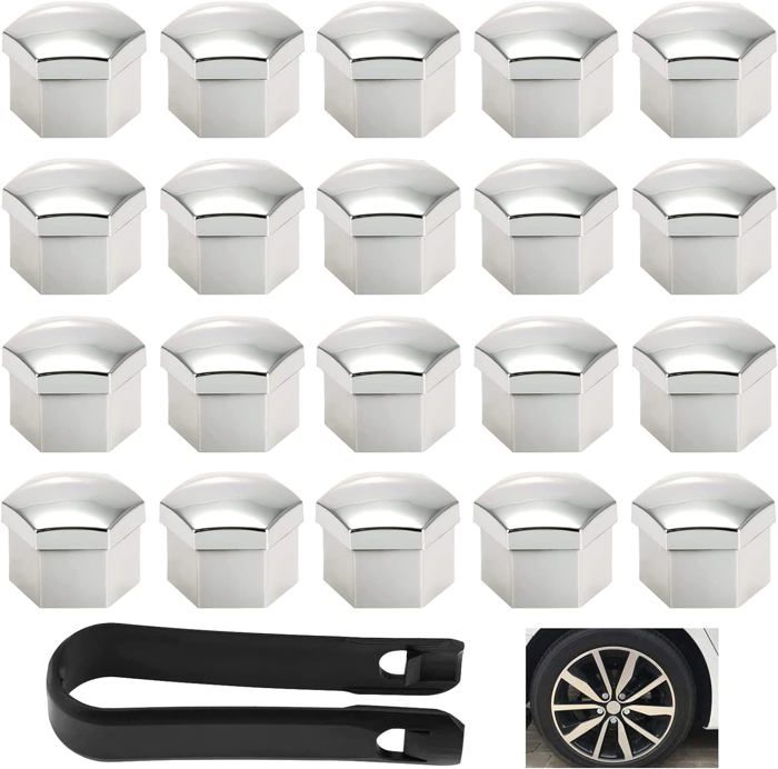 N/S MoK 20 Pièces Cache Ecrou 17 mm, Ecrou Couvre avec Outil Demontage ...