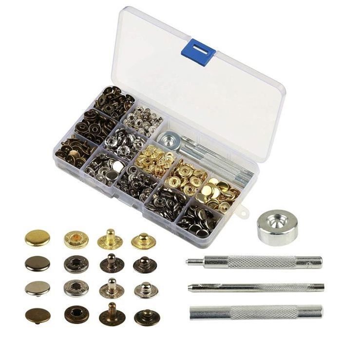 FERMETURE - BOUTON - ZIP KAKOO 160 Set Bouton Pression 125mm Bouton ...