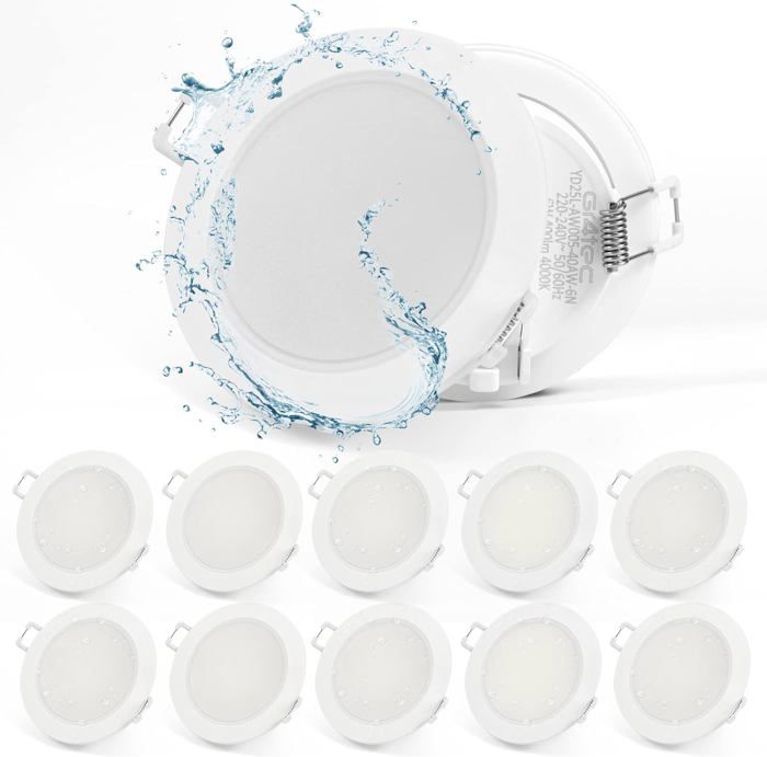 Spot LED Encastrable Extra Plat 220V, 10 x 5W Plafonnier Encastrable LED 400LM 4000K Blanc ...