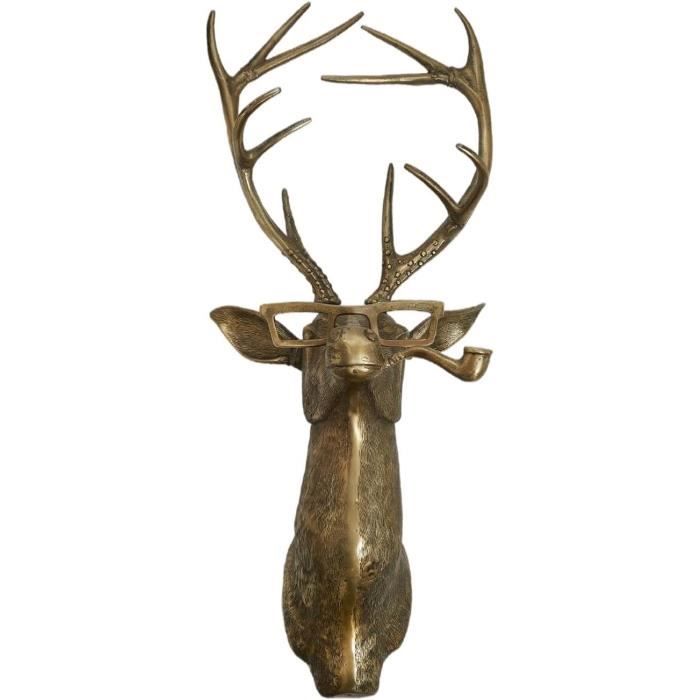 Tête de cerf SculptureTête De Cerf Décoration MuraleRésine Tête de Cerf ...