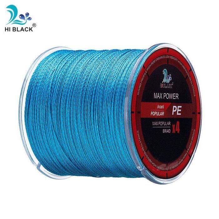 Fil de pêche tressé PE multi-filament 1 pièce 4 brins pour toute pêche ...