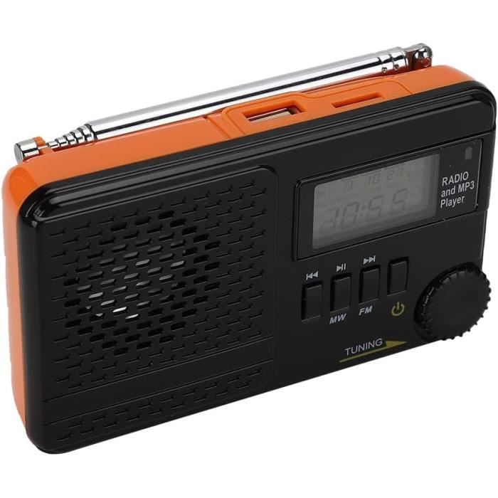 Radio Multifonction Portable, Mini Récepteur Radio Fm-Mw Haut-Parleur ...