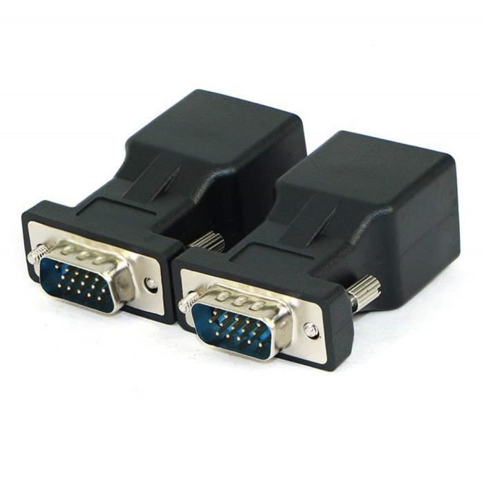 Rallonge Vga Rj45 Cat5 Cat6 20M Câble Réseau Adaptateur Port Vers Lan ...