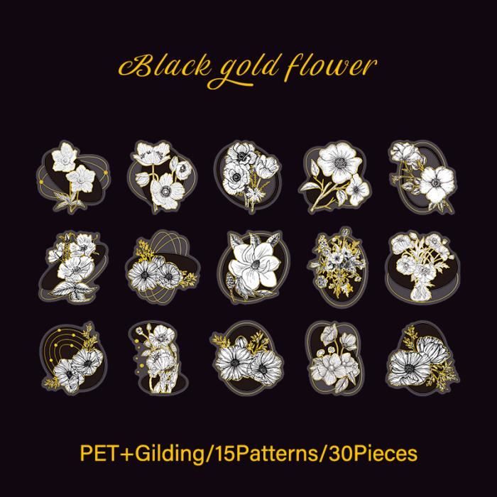 Gommettes autocollantes - C[B52019913] - Fleurs en PET - Étanches ...