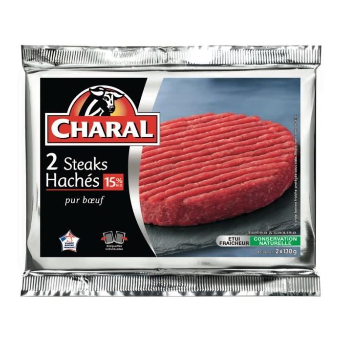 Charal steak haché 15% x2 260g - Cdiscount