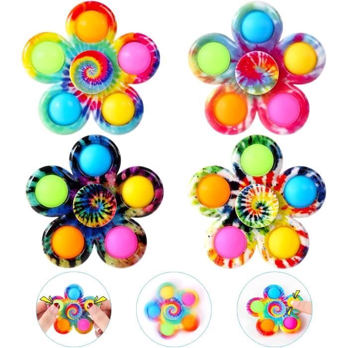 Fidget Spinner Pop Jouets Lot De 4, Cadeau De Fête Jouets Fidget Pop ...