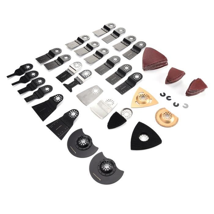 Cikonielf Lames d'outil oscillantes assorties 120 pièces accessoires ...