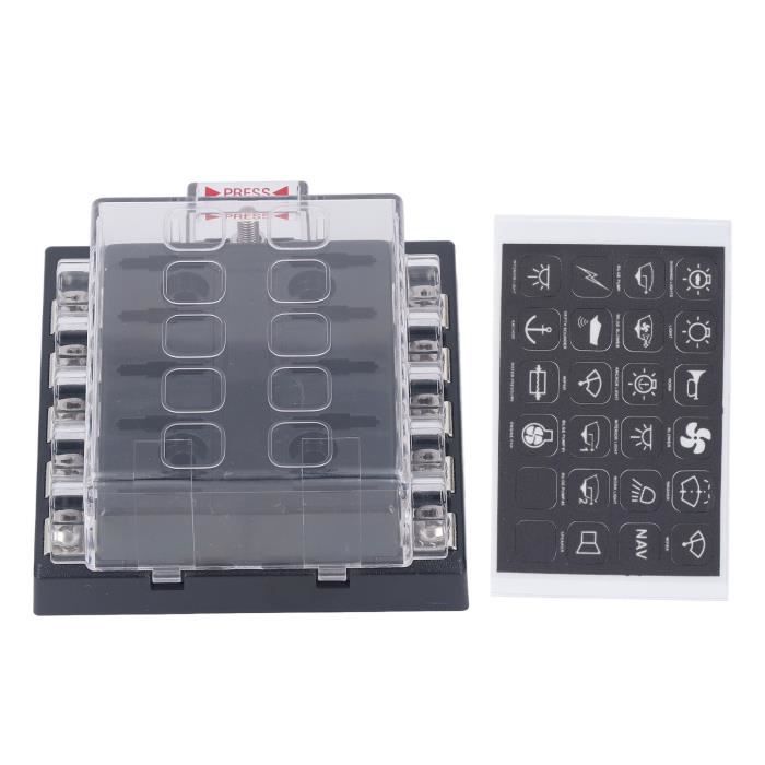 EJ.life Boîte à fusibles étanche Bloc de fusibles 10 voies Porte ...