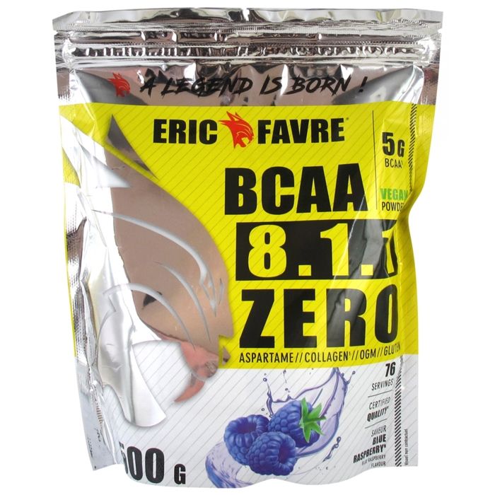 BCAA vegan Eric Favre - BCAA 8.1.1 Zero Vegan - Blue Raspberry 500g ...