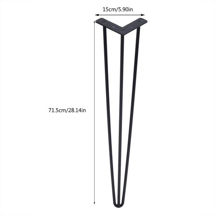 MSA Pieds De Table - Pied Meuble Scandinave - 4Pcs Pieds Epingle Diy ...