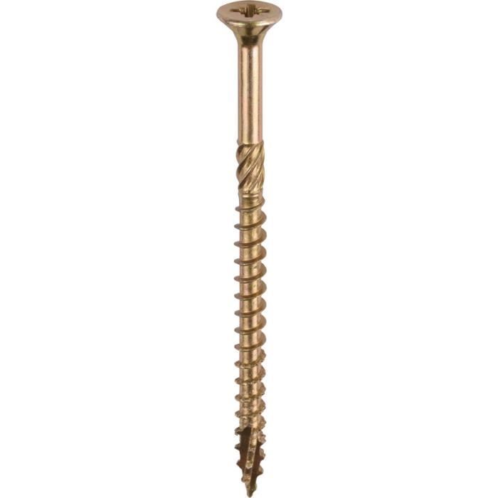Vis à bois - FORGEFIX - Forgefast PZ - Tête Fraisée Jaune - Lot de 5 ...