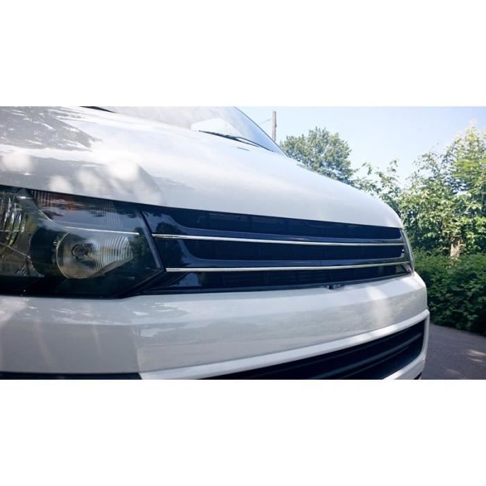 Pour VW T5 Transporter Caravelle Multivan Calandre Noir Brillant Chrome ...