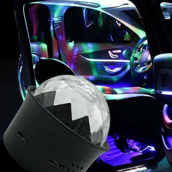 Boule Disco RGB Rechargeable pour éclairage de voiture,support ...