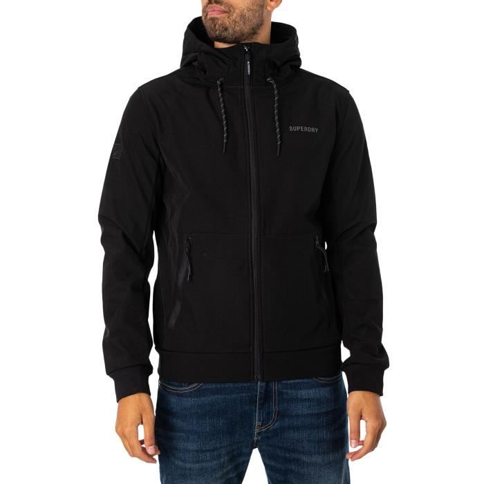 Veste De Randonnée Côtelée Code Tech - Superdry - Homme - Noir Noir - Cdiscount Prêt-à-Porter