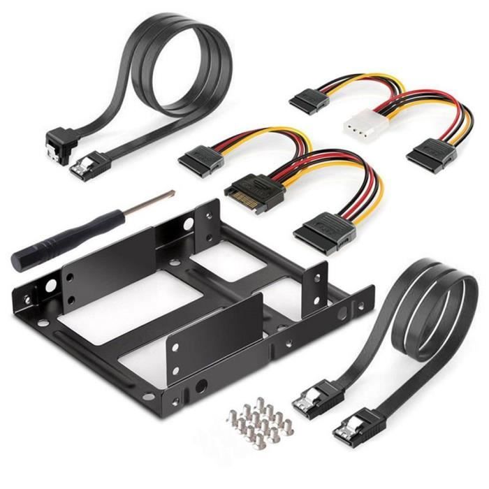Support de kit de montage pour disque dur interne 2X 2,5 pouces vers ...