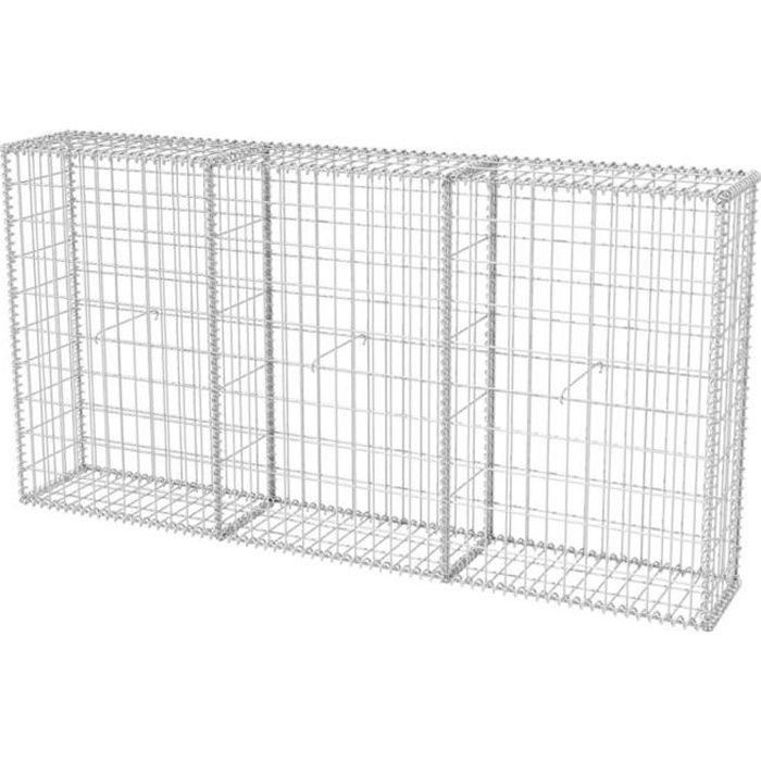 Mur de gabion Panier de gabion Acier 200 x 30 x 100 cm - Cdiscount Jardin