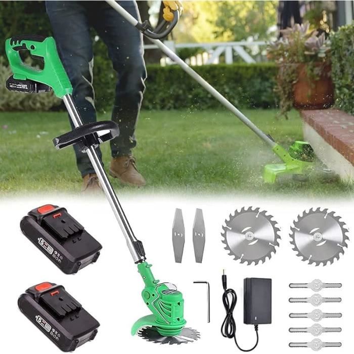 Tondeuse Gazon sans Fil Coupe-Herbe lectrique Outil de Jardin lectrique avec poigne tlescopique ...