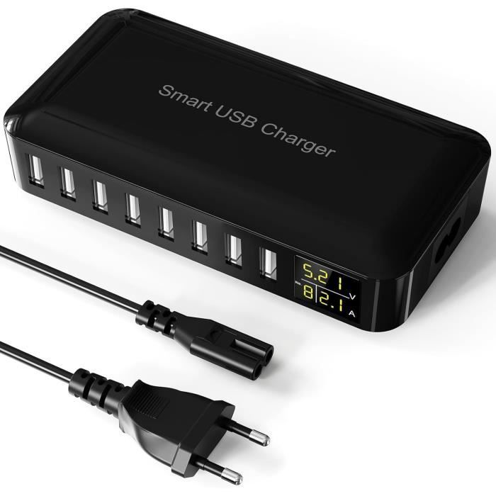Chargeur Usb Multiple, 8-Ports Chargeur Usb Rapide, Prise Usb Secteur ... Chargeur Usb Multiple, 8-Ports Chargeur Usb Rapide, Prise Usb Secteur ...