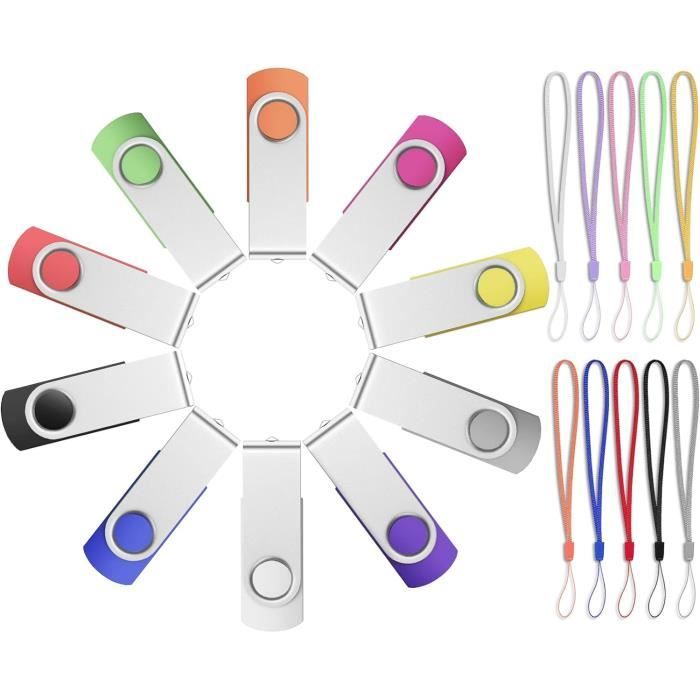 Lot De 10 Clé Usb Couleur Mixte 1 Go 2 Go 4 Go 8 Go 16 Go Clé Usb ...
