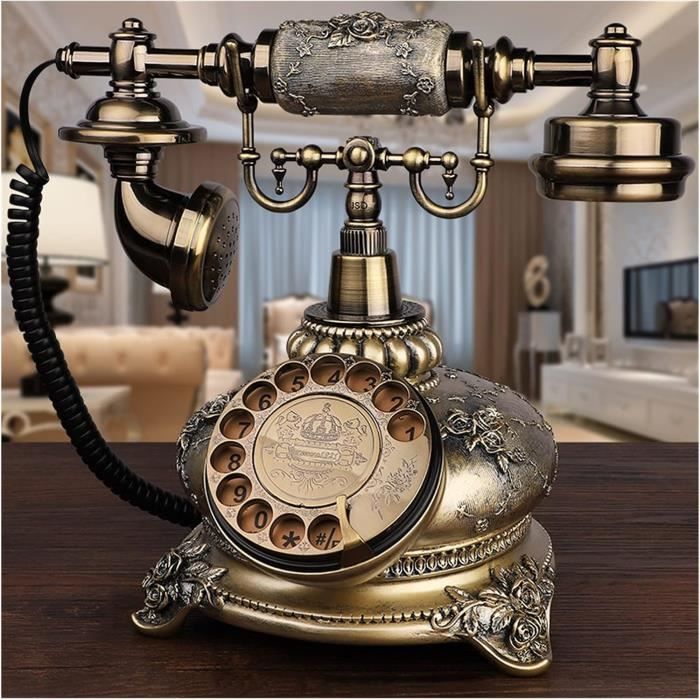 Ehskzjh Téléphone Fixe Antique Européen, Rétro, Pour La Maison, Créatif ...