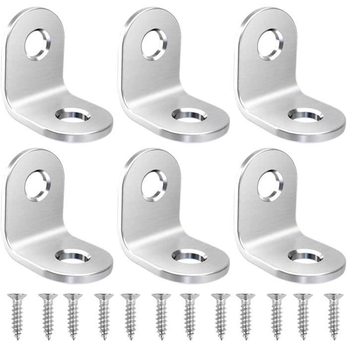 6 pièces Équerre de Fixation Metal, Équerre D'assemblage, Equerre ...