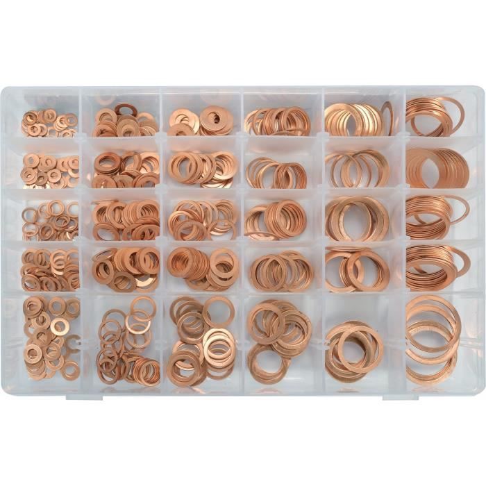 Rondelles joints d'étanchéité - YATO - 580 pièces - 30 dimensions ...