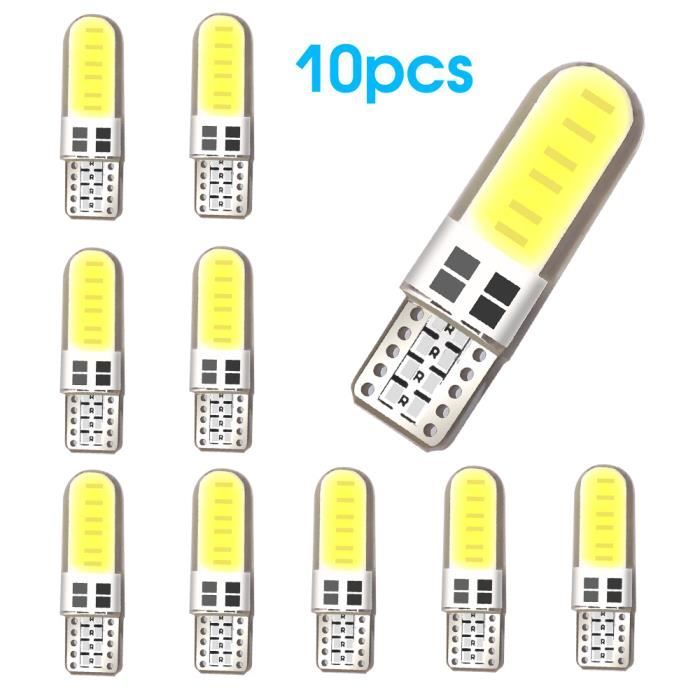 Phares - feux,10 SMD--Ampoule Led 12V T10 Cob 4-6-12 Smd, pour ...