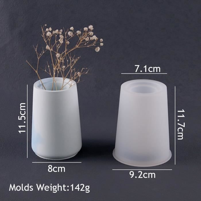 MOULE A MODELER,0002-D--Moules ronds en Silicone pour Pot de fleur ...