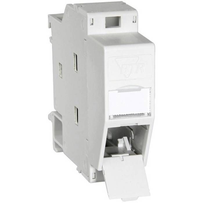 Prise réseau BTRNETCOM pour montage sur rail DIN cat 6 RAL7035 ...