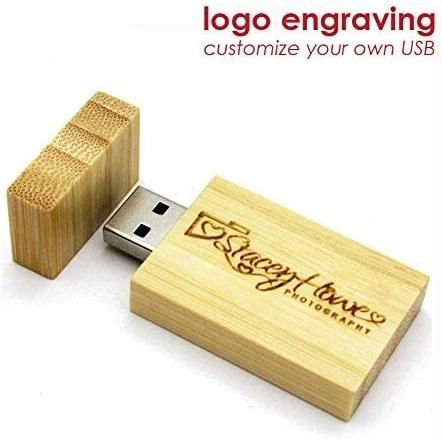 10 Pièces Haute Vitesse Antichoc Clé USB 3.0 64 Go Originale en Bambou ...