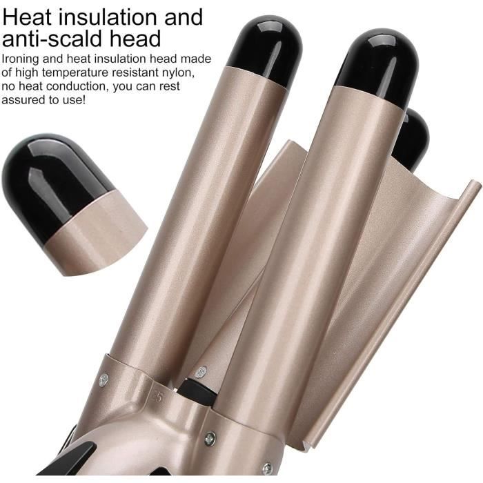Baguette De Fer À Friser À 3 Barils, Bigoudi Électrique En Céramique Pour Cheveux Longs Ou ...