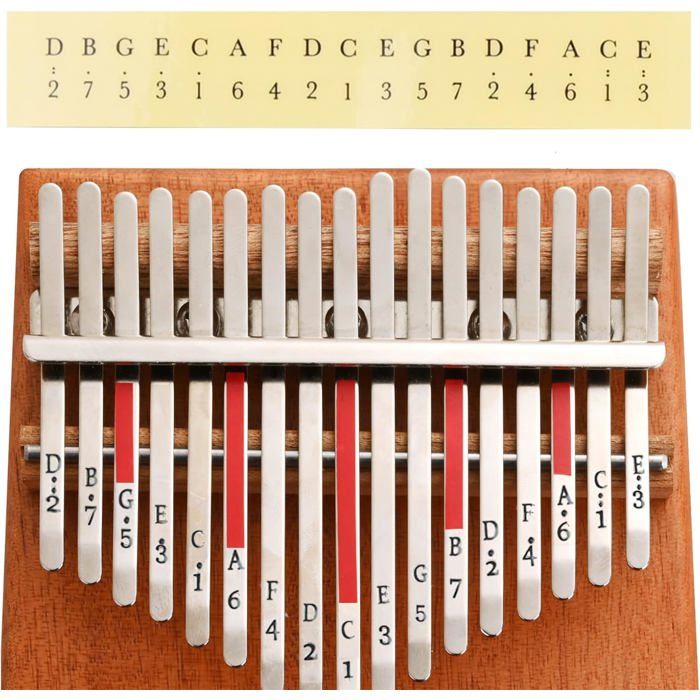 Nabance Kalimba 17 Clés Pouce P avec instructions d'étude, Tuning ...