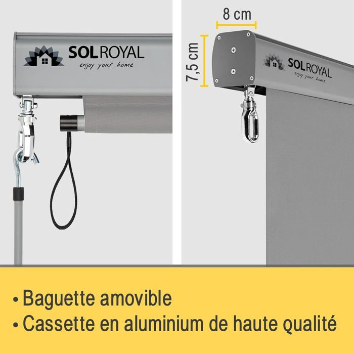 Sol Royal Store Vertical 180x250 cm MS5 Store - Brise-Vue de Balcon ...