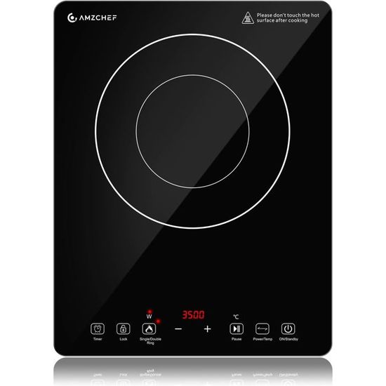 Plaque à Induction, AMZCHEF 3500W Plaque Induction Portable avec double ...