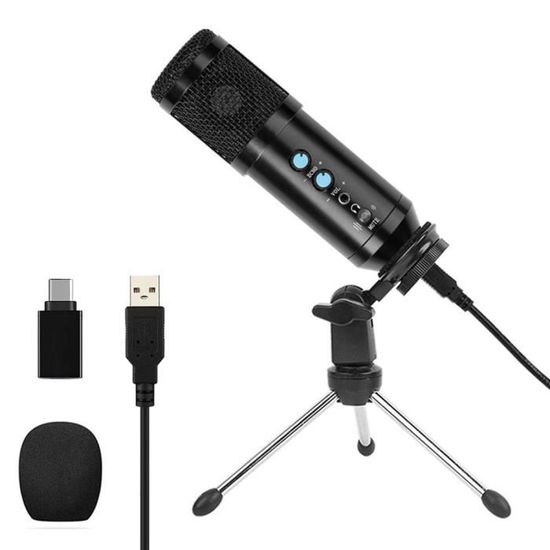 Le noir Kit de Microphone professionnel à condensateur, USB, pour ...