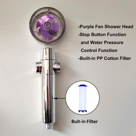 Sanitaire salle de bain,pommeau de douche à main haute pression rotatif à 360 °,pommeau de ...