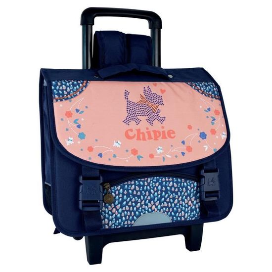 Cartable à roulettes CHIPIE Coeur 2 compartiments 38cm - Cdiscount ...