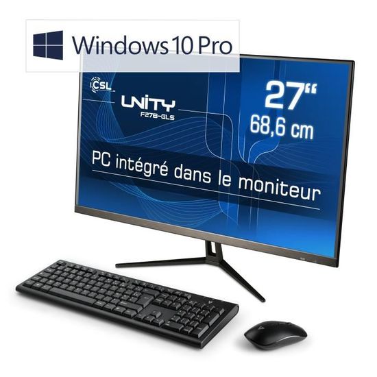 PC tout-en-un CSL Unity F27B-GLS - 1000 Go - 8 Go RAM - Win 10 Pro ...