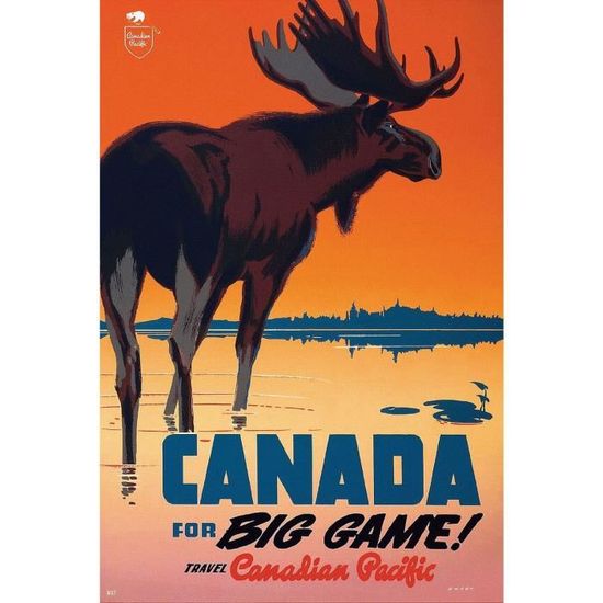 Poster Affiche Canada Original Travel Forest Affiches Retro Vintage ...