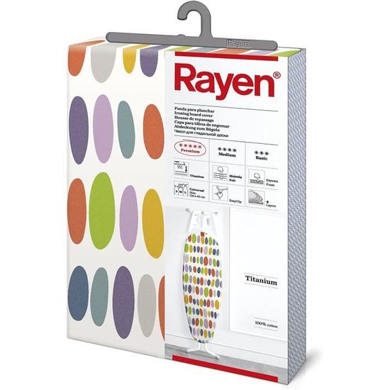 Rayen Housse pour table à repasser 4 épaisseurs : mousse, molleton ...