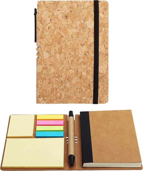 Cahier de Note Journal A6 avec Stylo et Notes Autocollantes (Lot de 2 ...