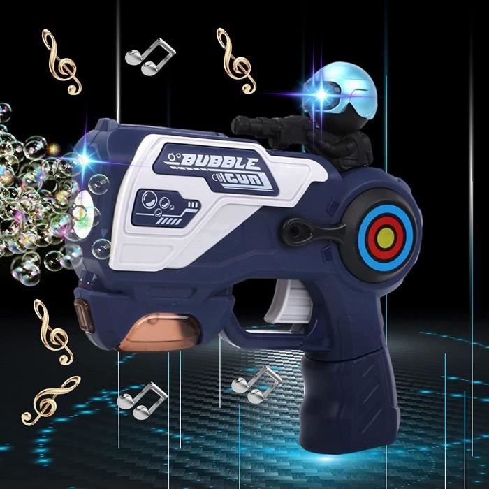 Machine à bulles Gatling Bubble Machine à bulles avec lumière LED Musique Bubble Gun Jouet à ...