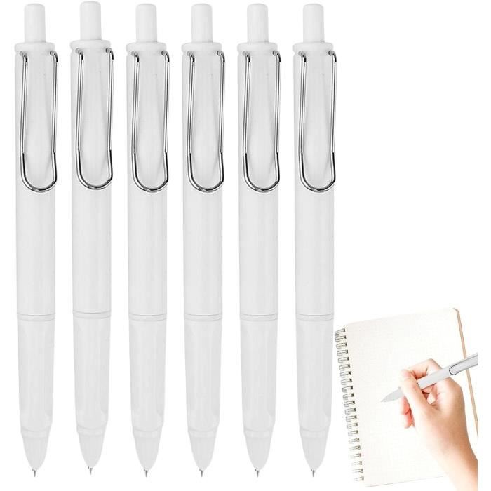 Stylo Plume Rétractable, 6Pcs Stylo Plume Rechargeable, Stylo D ...